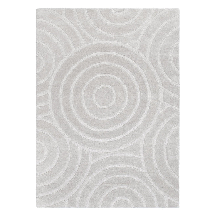 Buy Les Nomades Ellipse Light Grey Wool Rug Online | Cozy Rugs Australia