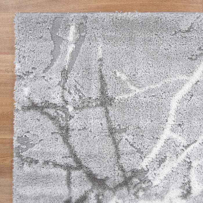 Buy Tender Abstract Silver Shag Rug Online | Cozy Rugs Australia